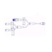 3-Lead Catheter Extension Set Interlink Injection Site Priming Volume 0.95mL 5.9" Male Luer Lock ...
