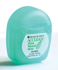 Acclean Dental Floss Waxed Mint 12yd 72/Bx HS FL-021