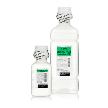 Acetic Acid 0.25% irrigation Solution Bottle 250 mL, 24/case 00409-6143-22