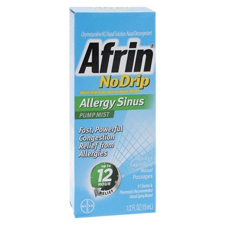 Afrin Severe Congestion Nasal Decongestant Mist Spray 0.05% 15ml/Bottle ...