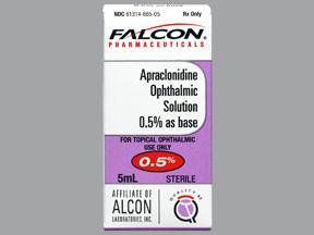 Alpha-Adrenergic Agonist Apraclonidine HCl 0.5 % Ophthalmic Drops ...