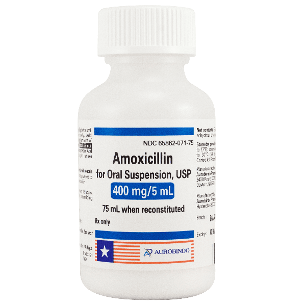Amoxicillin Liquid Bottle