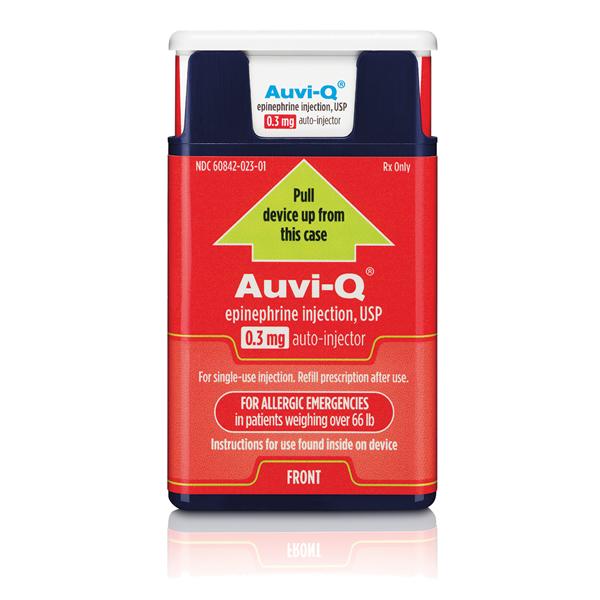 Auvi-Q Epinephrine Auto-Injector Syringe 0.3mg 2/Package Kaleo Pharma ...