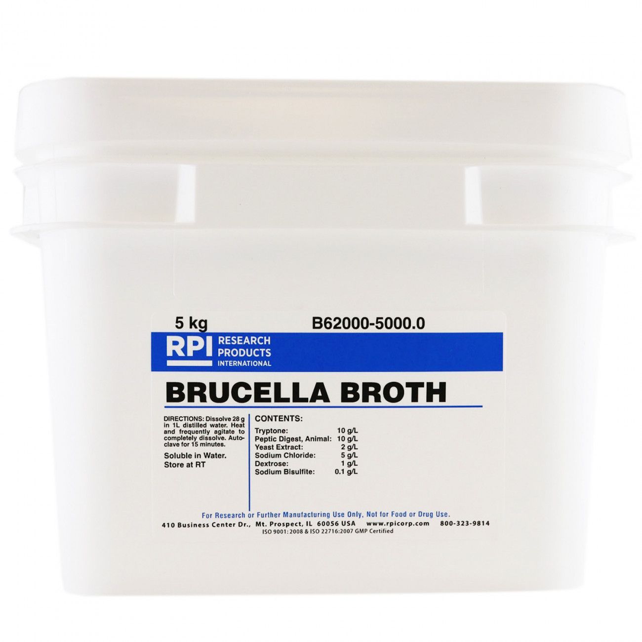 Brucella Broth, 5 Kilograms RPI-B62000-5000.0