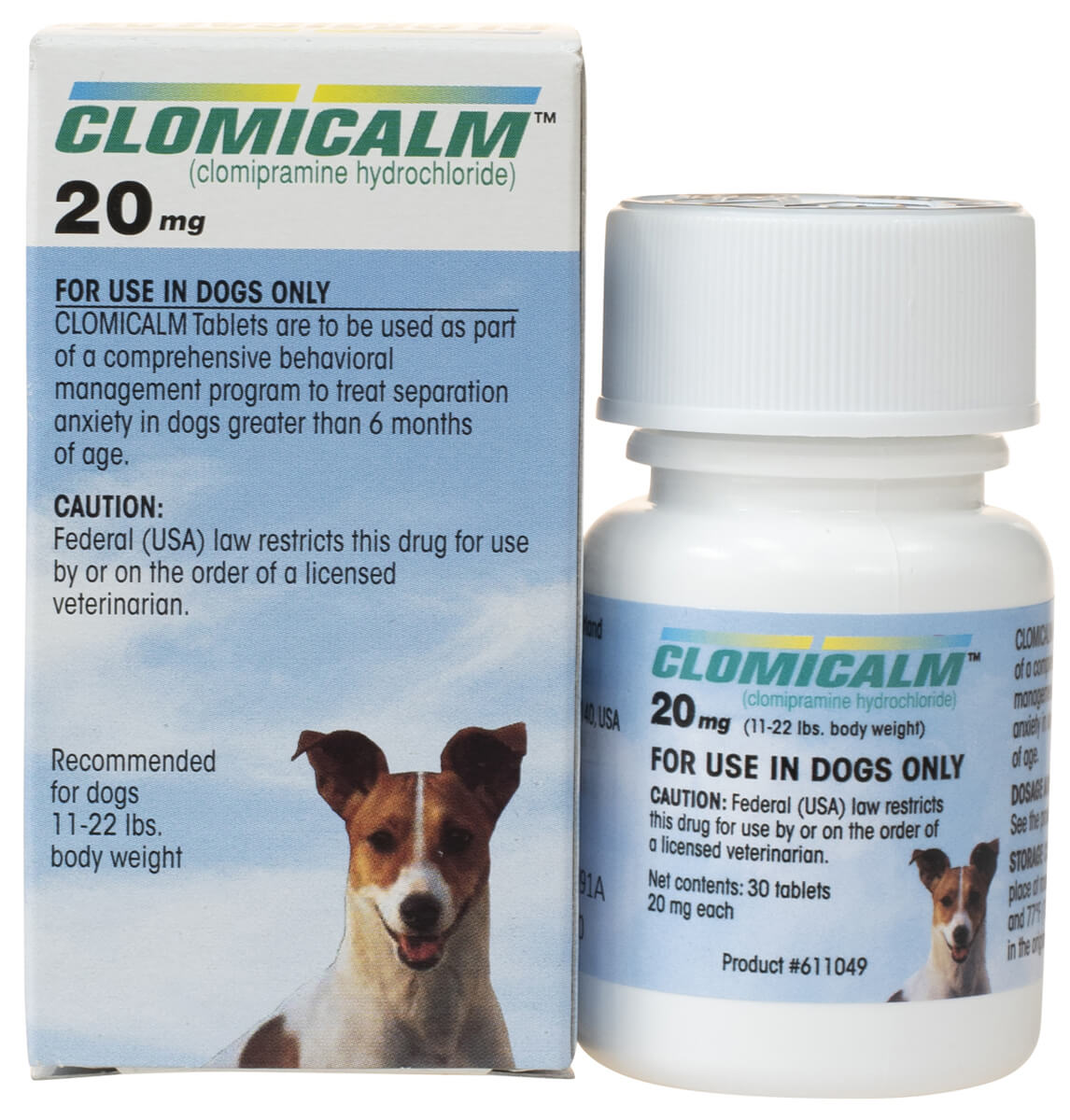 Clomicalm (Clomipramine Hydrochloride) Tablets 20mg, 30 Count Elanco ...