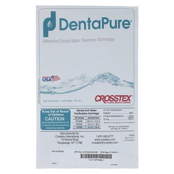 Dentapure Water Bottle Cartridge For 60 Days Each Crosstex DP40B10