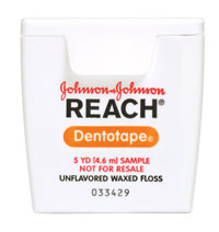 Dentotape Dental Floss Waxed 5yd 144/Bx J&J 200927600