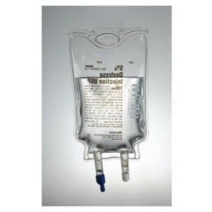 Dextrose 5% Injection Solution 100mL Sterile Viaflex Plastic Container 96/Case Baxter 2B0089