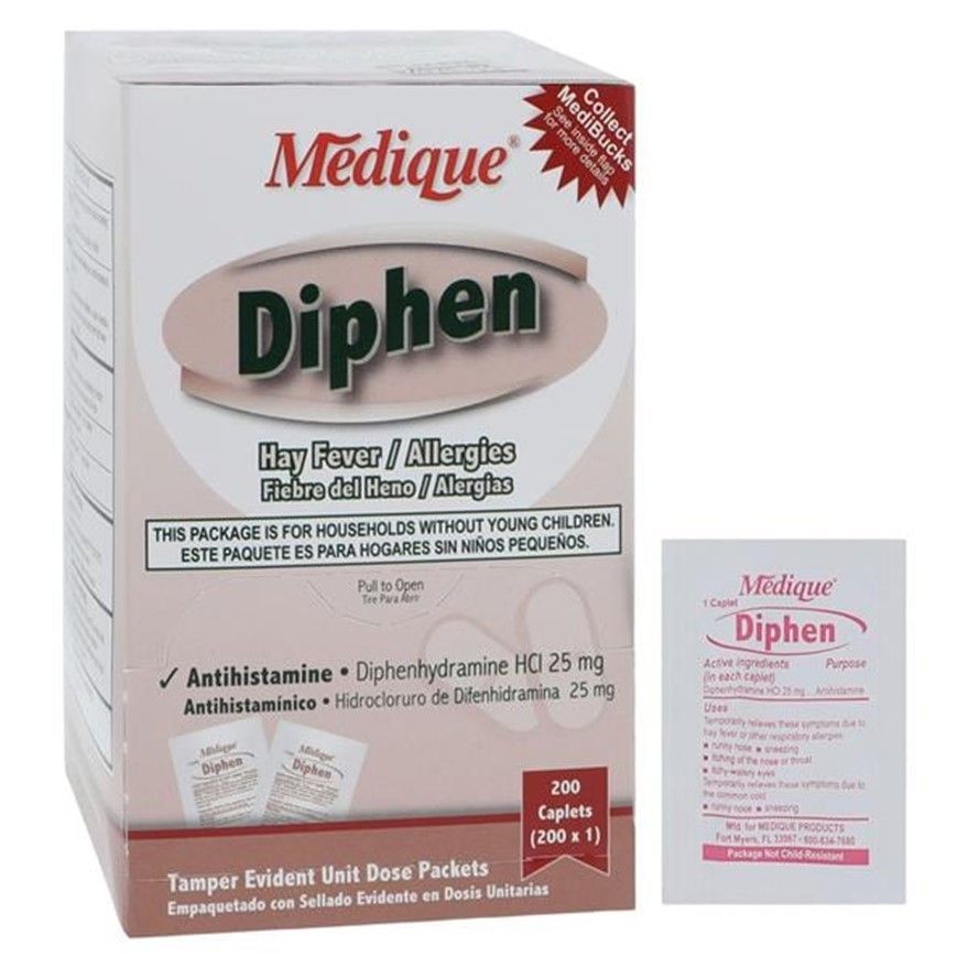 Diphenhydramine Allergy Oral Capsules 25mg Unit Dose Packet 200x1/Box ...