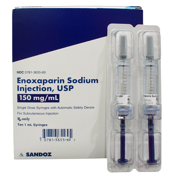 ENOXAPARIN SODIUM 150MG/1.0ML 10x1ml , Prefilled Syringes Sandoz ...