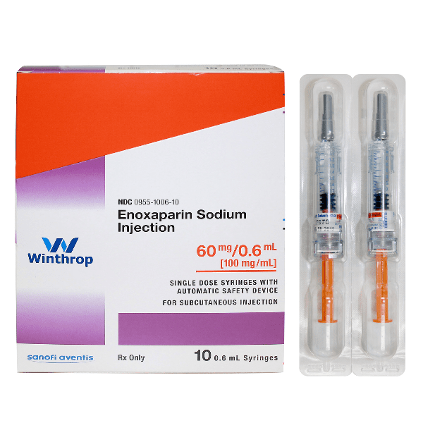 ENOXAPARIN SODIUM 60MG/0.6ML 10x0.6ml Prefilled Syringes WINTHROP ...