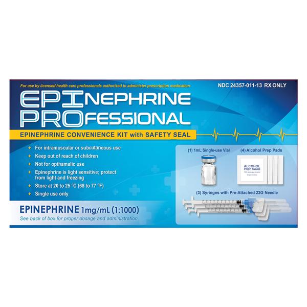 Epinephrine Professional Kit Injectable SDV 1mg/mL 1:1000 1/kt Focus ...