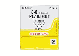 Ethicon Suture 3-0 Plain Gut FS-1 Surgical Beige 27" Monofilament 36/Bx ...