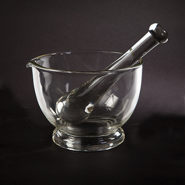 Flint Glass Mortar and Pestle Set Size 32 oz.