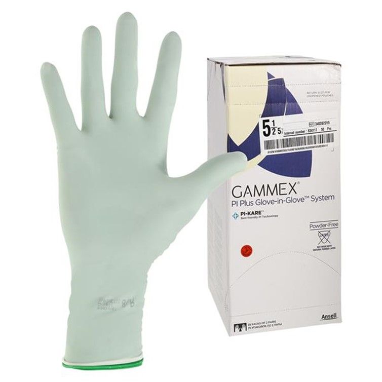 Gammex Polyisoprene Surgical Gloves Size 5.5 White / Green 50 Pairs/Box ...