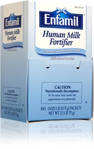 Human Milk Fortifier Enfamil 0.71 Gram Individual Packet Powder 100 ...