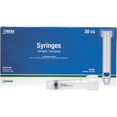Ideal Disposable Syringes 20 cc, Luer Slip, Hard Packed, 50/Pkg IDEAL ...