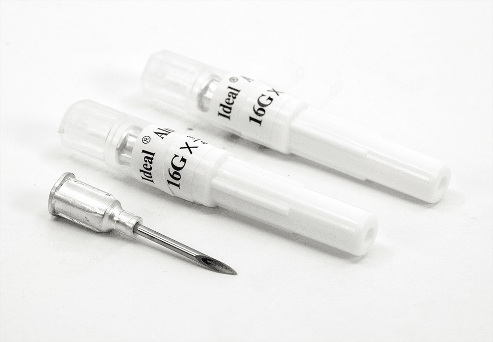 Ideal Hypodermic Needle, Aluminum Hub, Disposable, 18g x 1.0" , 100/Box ...