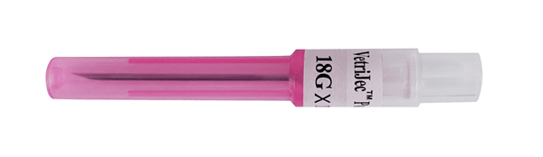 Ideal VetriJec Polypropylene Hub Hypodermic Needle, Disposable, Pink ...