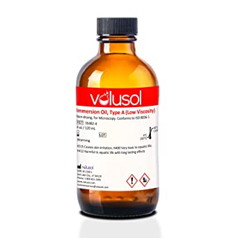 Immersion Oil Type A, Low Viscosity, 4oz , 12/Case Volu-Sol 16482-4-Case