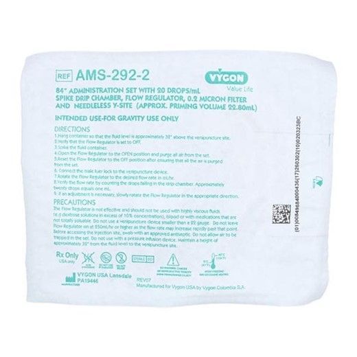 IV Administration Set NAC Injection Site 84" Priming Volume 16mL 50 ...