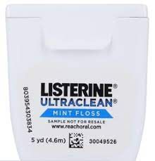 Listerine UltraClean Teflon Floss Waxed 5 Yards Mint Patient Size 360 ...