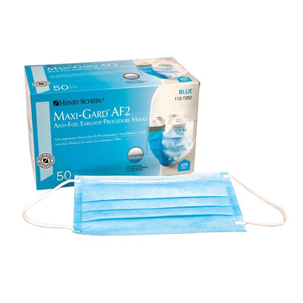 Maxi-Gard AF2 Earloop Face Mask Blue ASTM Level 2 50/Box HS 1127252