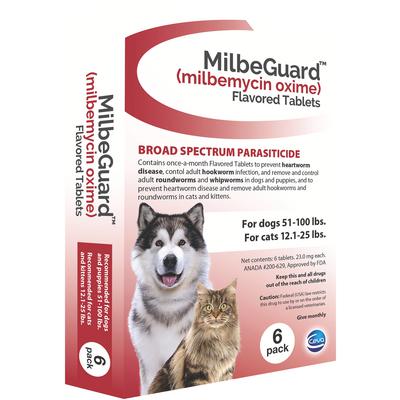 MilbeGuard Tablets 23.0 mg, 6 Tablets/Pkg, 10 Pkg/Carton Red, 51-100 lb ...