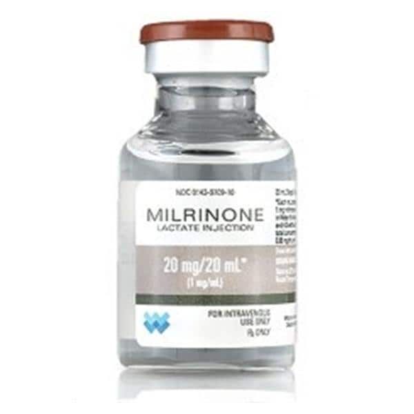 Milrinone Lactate IV Infusion SDV 1mg/mL 20mL Sterile 10/Box Hikma ...