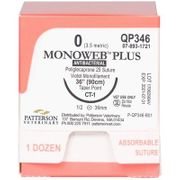 Monoweb Plus Sutures QP346, Size 0 , 12/Box , 36" (CT-1) PATTERSON 21282449