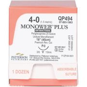 Monoweb Plus Sutures QP494, Size 4-0 , 12/Box , 18" (P-3) PATTERSON ...