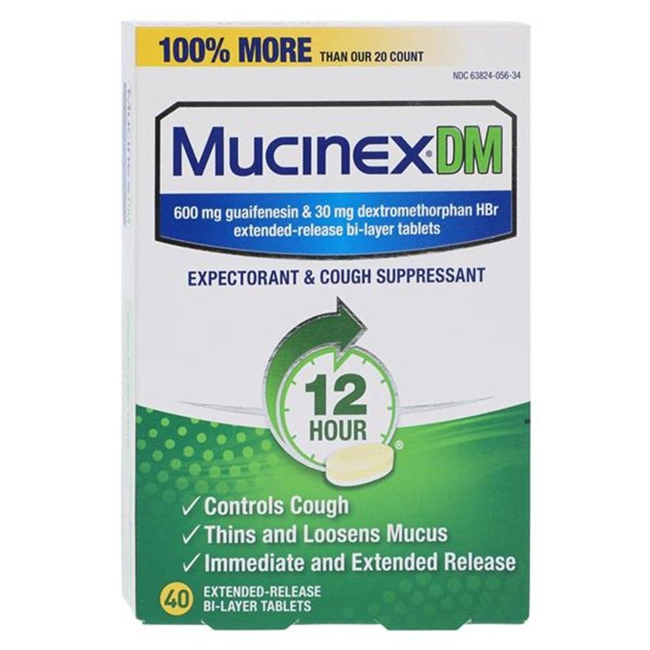 Mucinex DM Tablets 600/30mg Extended Release 40/Box, 24 BX/Case RB ...