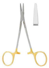 Needle Holder Webster 5-1/4" Standard Pattern Delicate Smooth TC Miltex ...