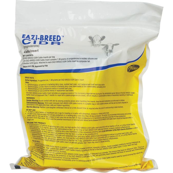 Eazi-Breed CIDR Sheep Insert 20/Pkg ZOETIS 10003543