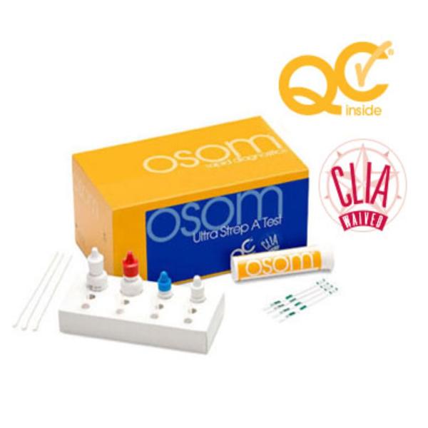 OSOM Ultra Strep A Dipstick Test Kit CLIA Waived , 25/Box Genzyme - 147