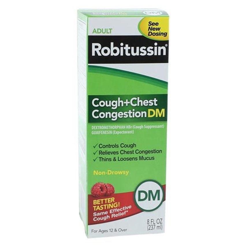 Robitussin DM Adult Cough/Congestion Liquid 200/20mg Bottle 8oz/Each ...