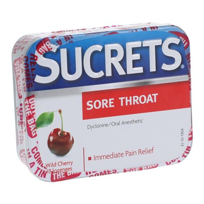 Sucrets Throat/Cough Lozenges Wild Cherry 18/Box, 24 BX/Case Insight ...