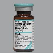 Nitroglycerin Injection SDV , Single Dose 5mg/mL 10mL/Vl American ...