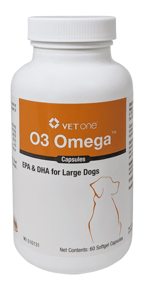 O3 Omega Capsules, EPA and DHA for Large Dogs, 60 Count , Each Vetone ...