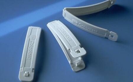 Ostomy Drain Pouch Clamp 20/Case Coloplast 9500