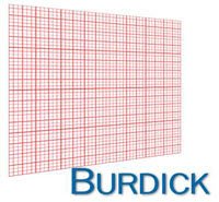 Paper EKG/ ECG for Burdick Quest 216mm Red 3Ch Z-fold, 200/pack 007868-HS