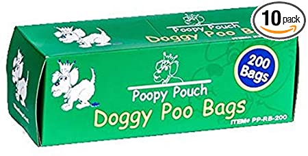 Poopy Pouch Universal Pet Waste Bags, 8" x 13" , 200/Pack Crown PP-RB-200