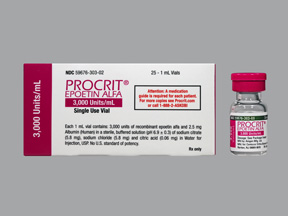 Procrit Anemia Treatment Agent Epoetin Alfa 10,000 U / mL Single Dose ...