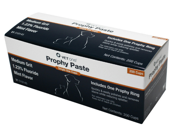 Prophy Paste Cups, Mint with Fluoride, Medium Grit 200/Pack Vetone 510145