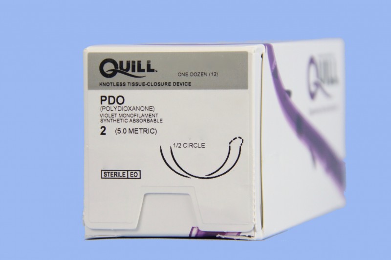 Quill PDO Suture Size 2/0, 7 cm (DP-18) - 12/Box VEDCO RA-1007V