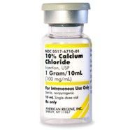 Replacement Preparation Calcium Chloride 10%, 100 mg / mL Injection ...