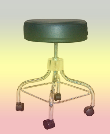 REVOLVING ADJUSTABLE HEIGHT STOOL WITH SQUARE FOOTREST