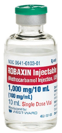 Robaxin Injection 10mL SDV 100Mg/mL , 25/Pack West-Ward 00641610325