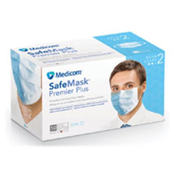 Safe+Mask Premier Plus Earloop Face Mask Blue Disposable Latex Free ...