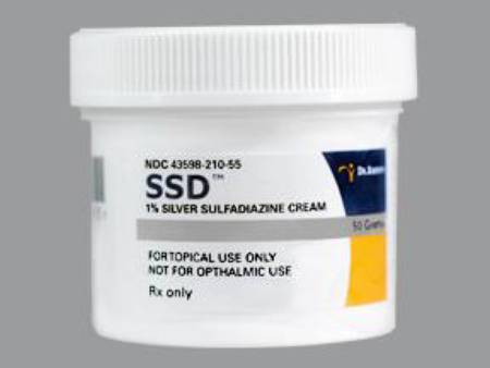 SSD Local Anti-infective Silver Sulfadiazine 1% Topical Cream Jar 50 ...